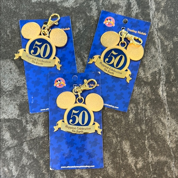 Disney | Accessories | Disney Gold 5th Celebration Keychain | Poshmark